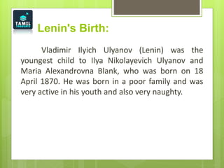 Lenin revolution ppt | PPT