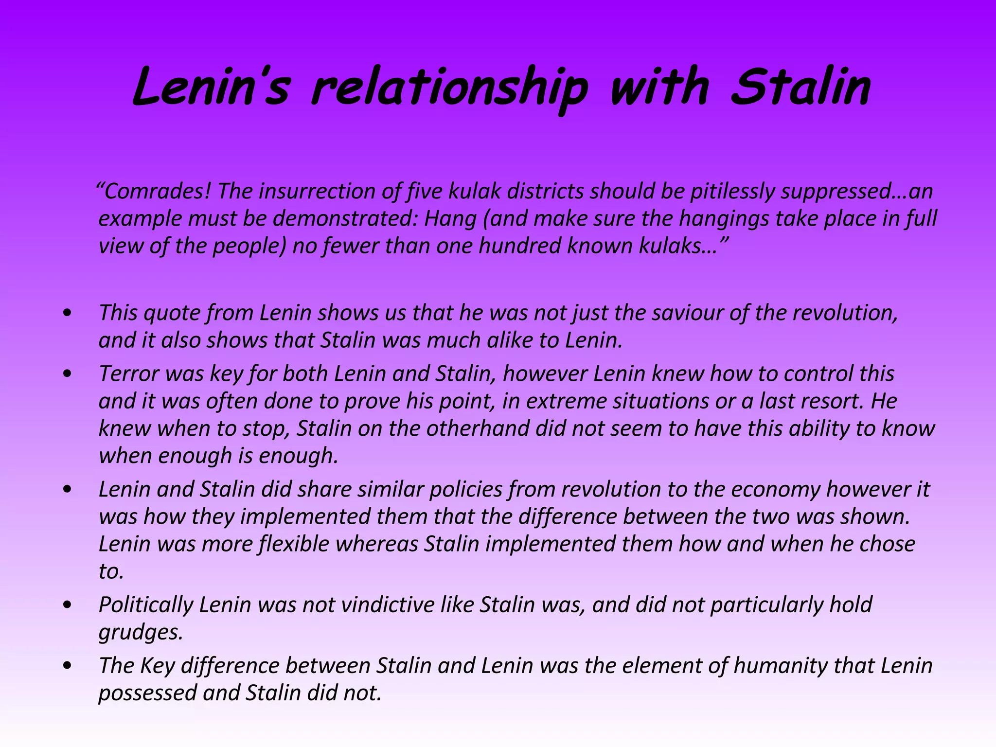 Lenin – Tyrant Or Saviour | PPT