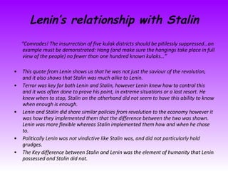 Lenin – Tyrant Or Saviour | PPT