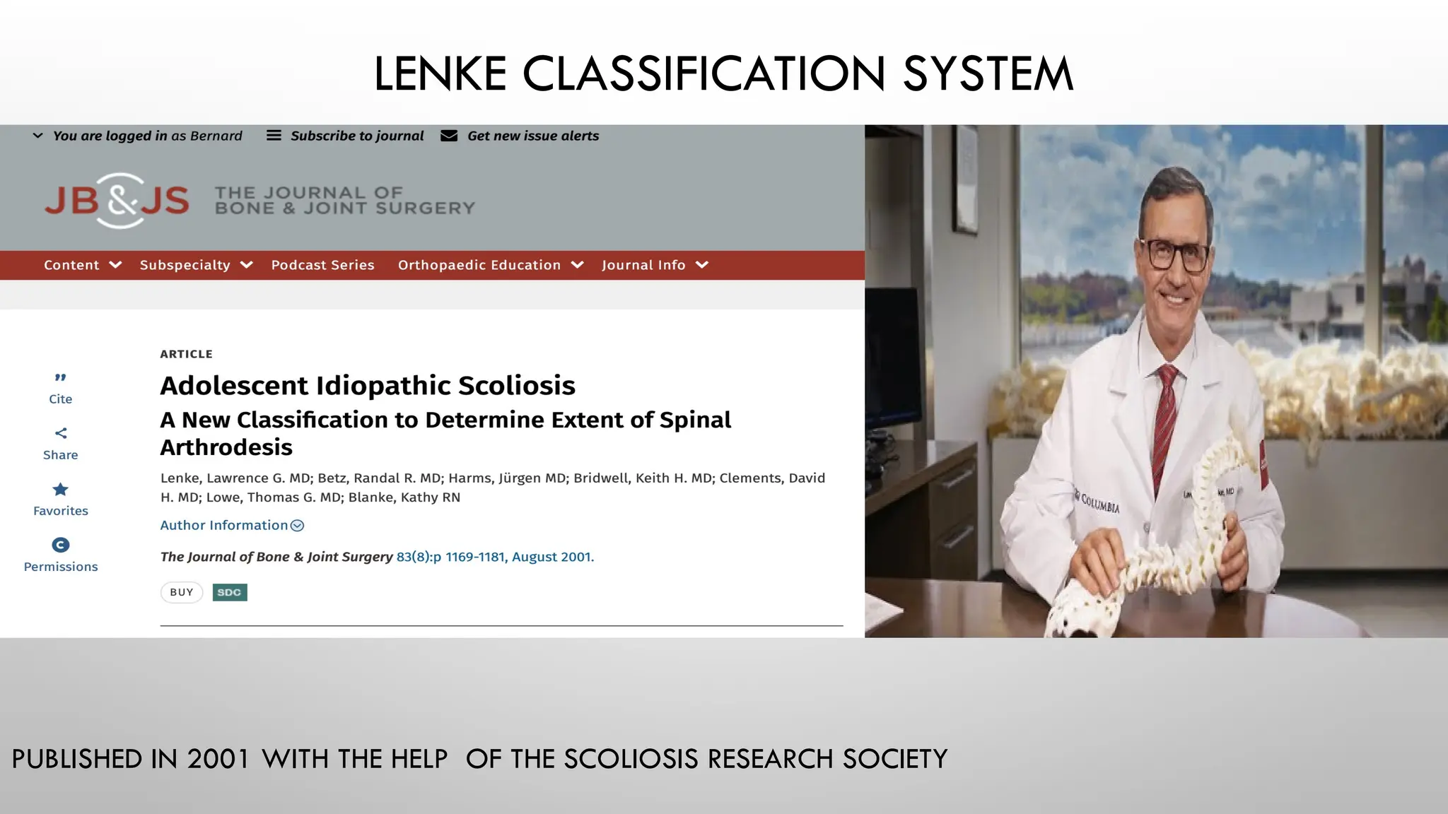 Lenke Classification for Adolescent Idiopathic Scoliosis (AIS) | PPT