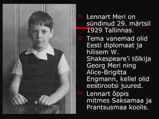 Lennart Meri | PPT