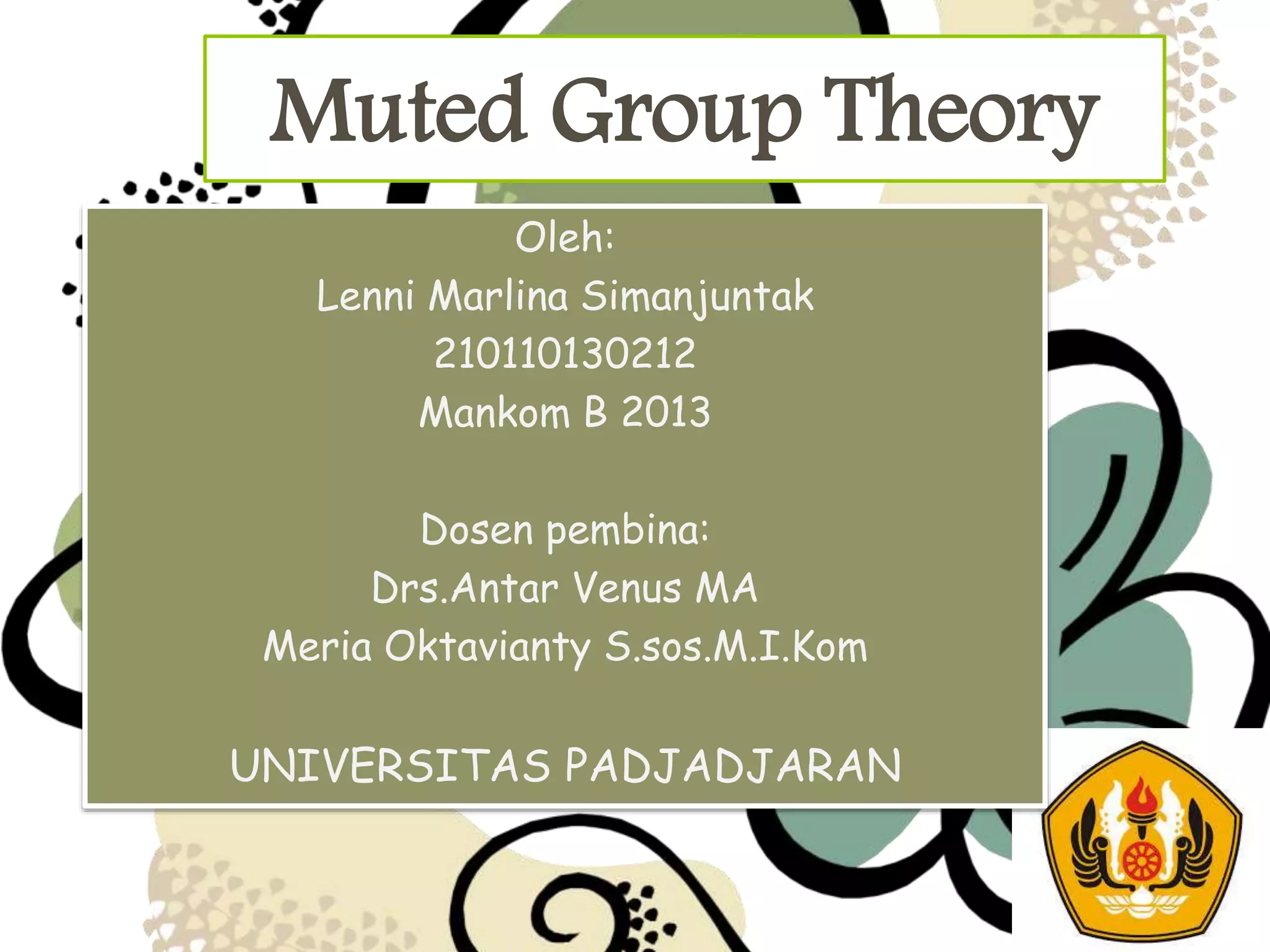 Muted Group Theory | PPTX