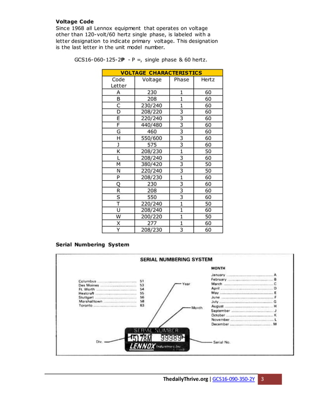 Lennox Model Number Nomenclature | DOCX