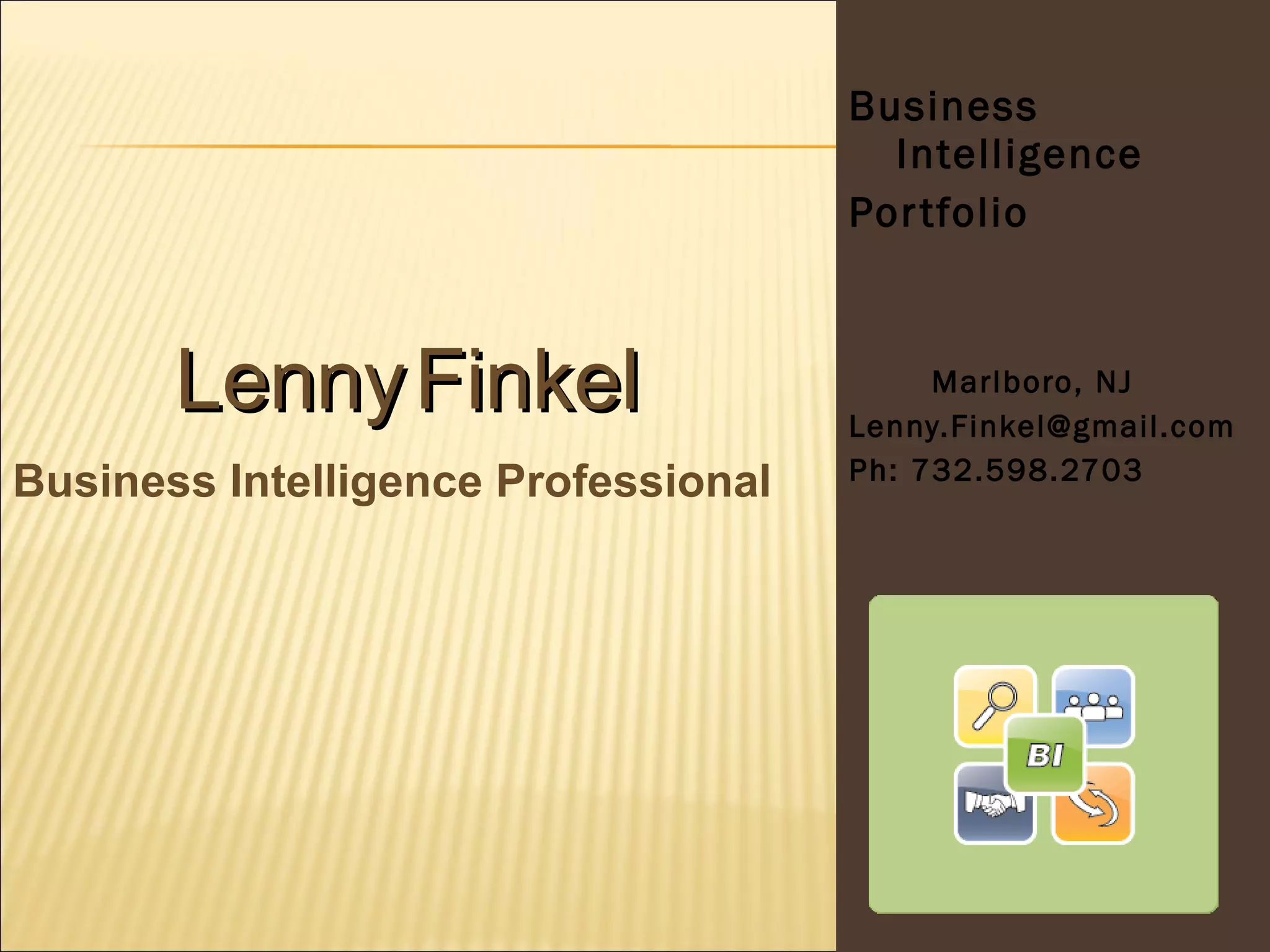 My Business Intelligence Portfolio | PPT