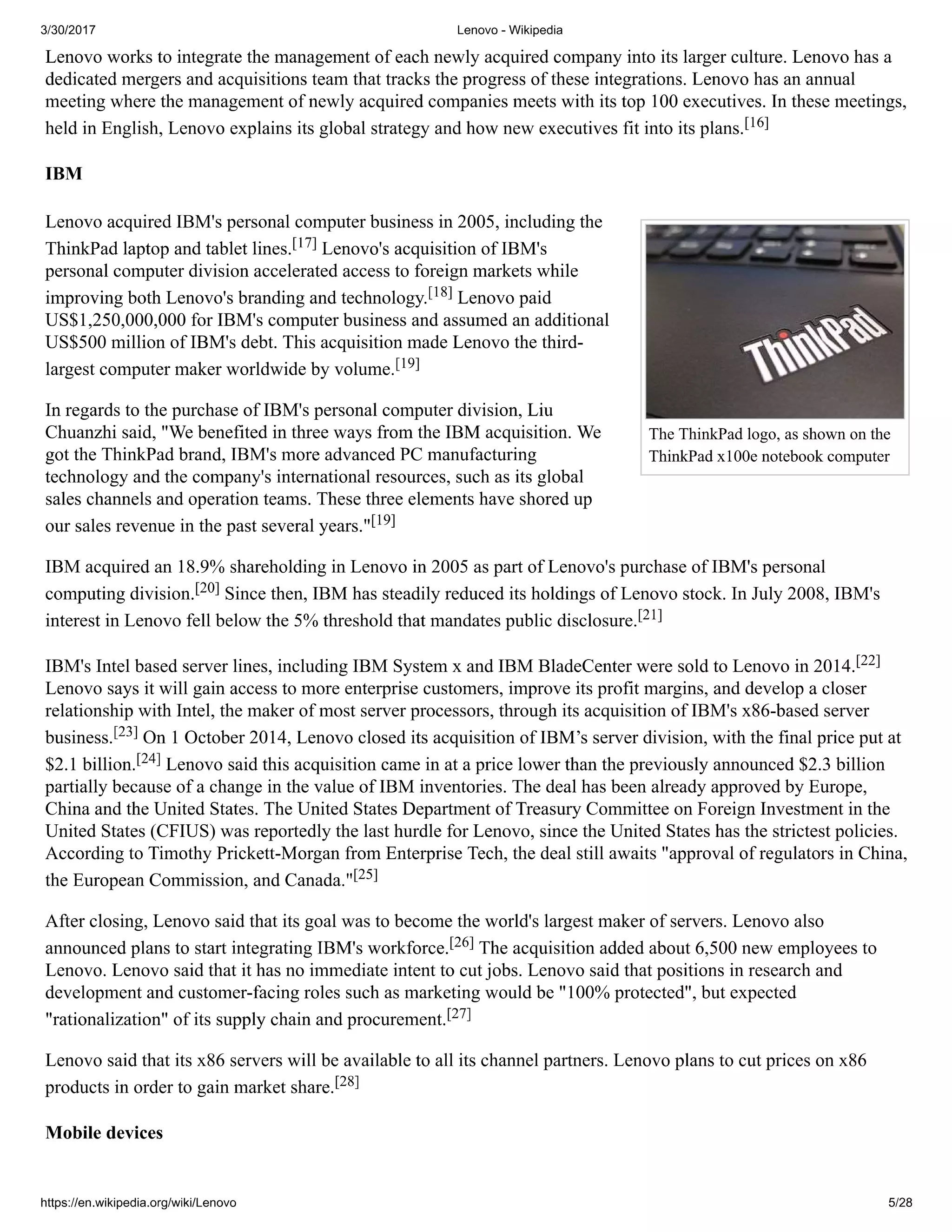History of Lenovo | PDF