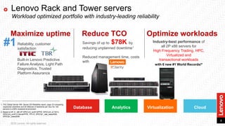 Lenovo Rack and Tower Server Portfolio | PPTX