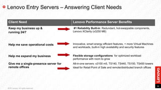 Lenovo Rack and Tower Server Portfolio | PPTX