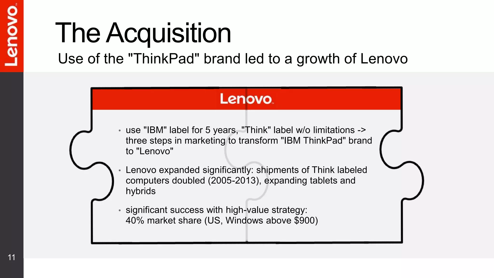 Lenovo Case Study - The raise to the global #1 PC manufacturer | PPTX