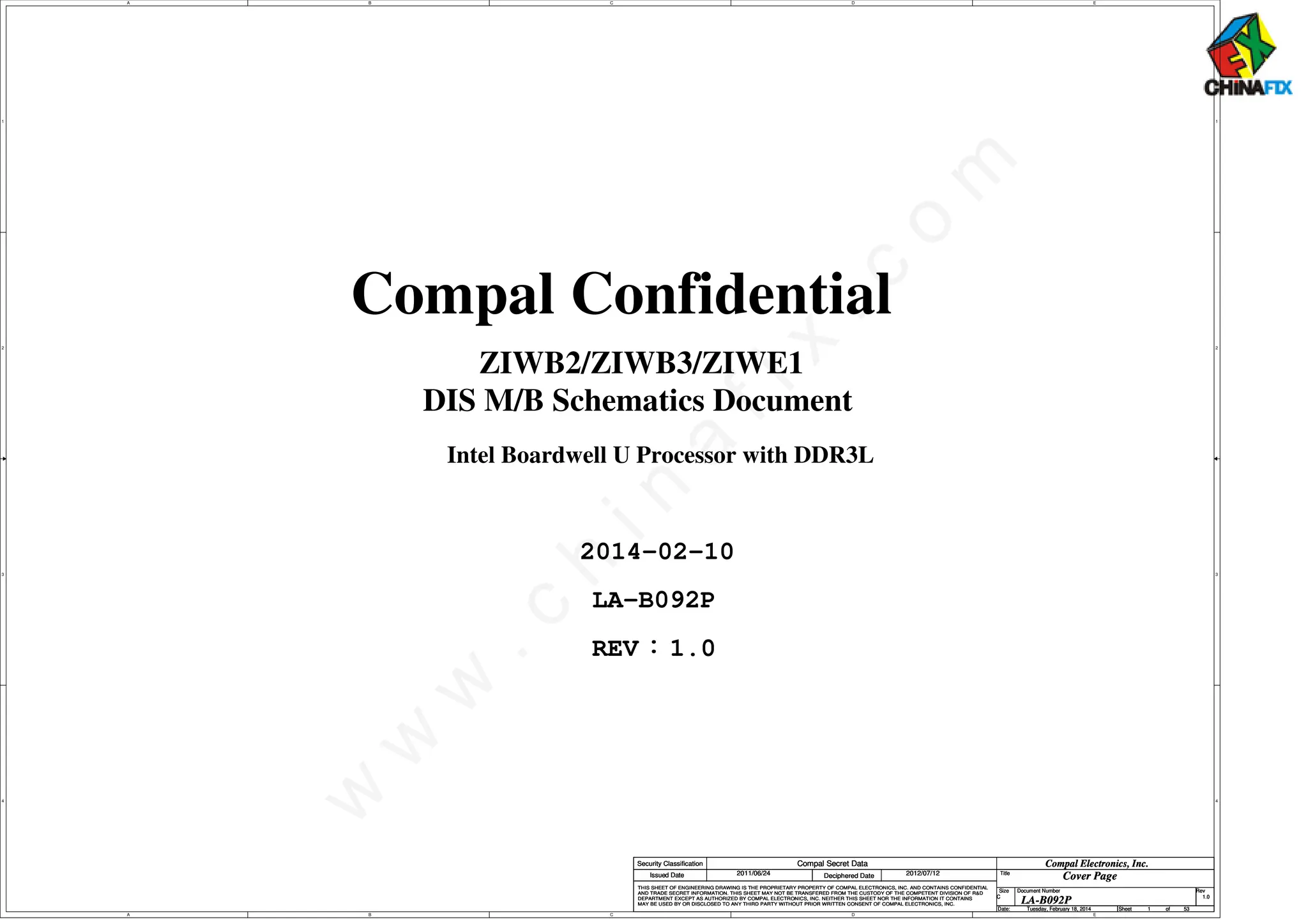 NOTEBOOK Lenovo B50-80 ESQUEMATICO LAPTOP COMPAL | PDF | Computer Peripherals | Computing