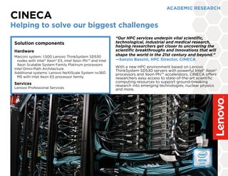 CINECA -- Providing the intelligence to solve our biggest challenges | PPT