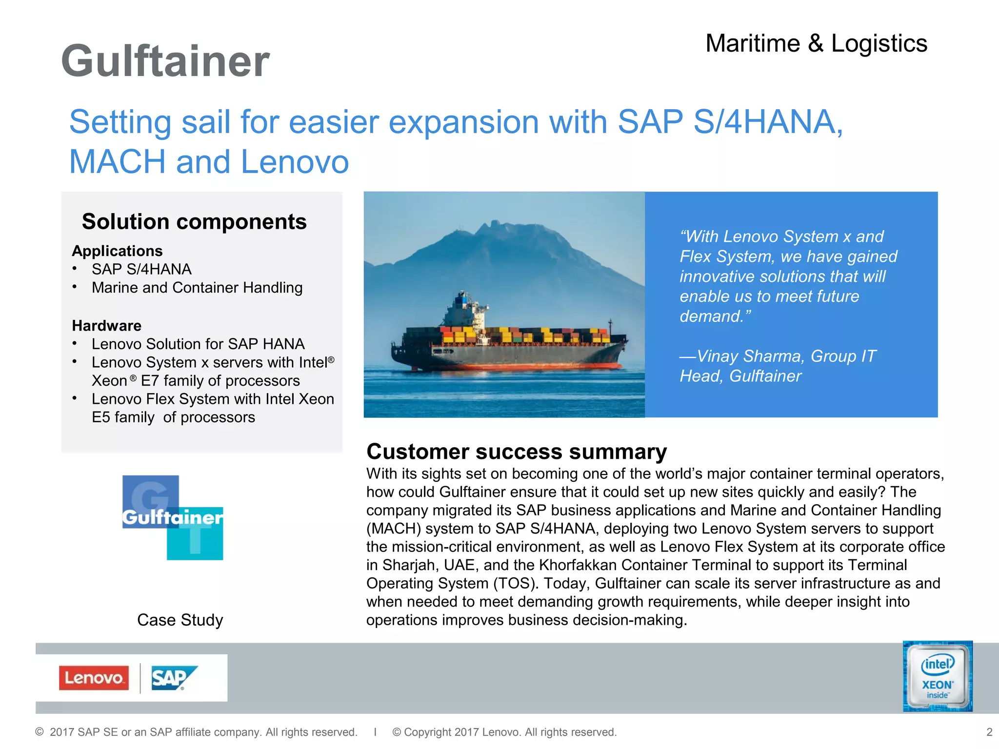 Gulftainer sets sail for easier expansion with SAP S/4HANA, MACH and ...