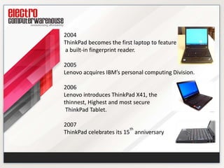 Lenovo Laptops Evolution | PPTX