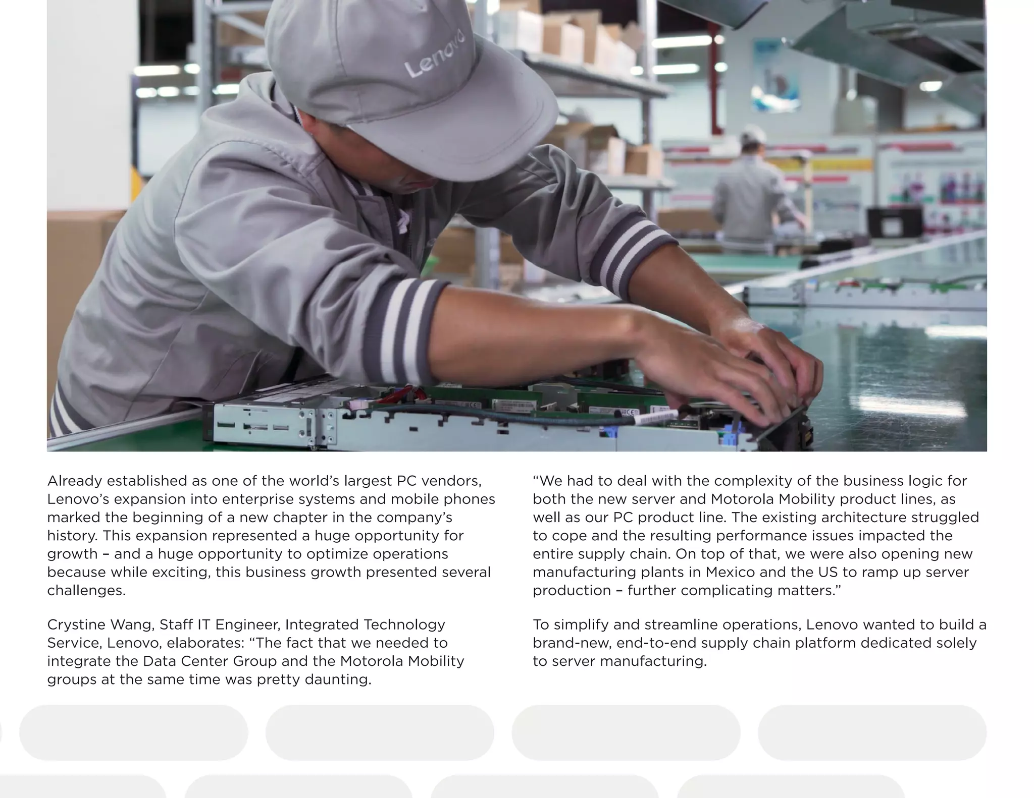 Lenovo -- Geared up for global growth with streamlined supply chain ...