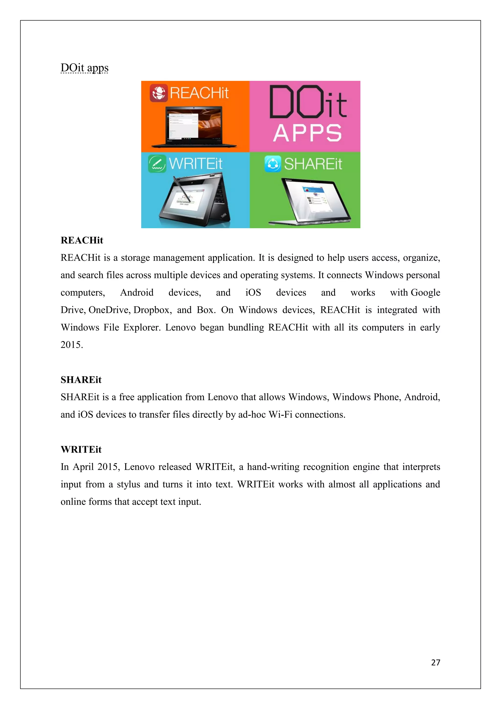 Minor Project Report on Lenovo | PDF