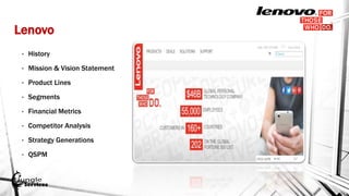 Strategic Analysis Of Lenovo | PPTX