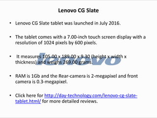 Lenovo Tablet Reviews | PPT