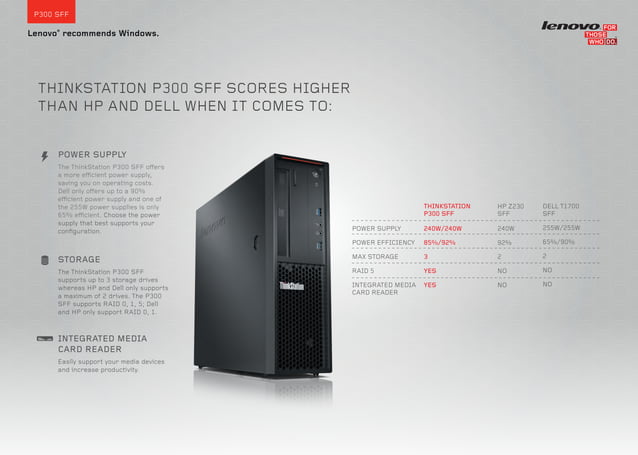 Lenovo Thinkstation Comparison | PPT