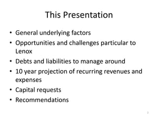 Lenox Financial Forecast v3 | PPT