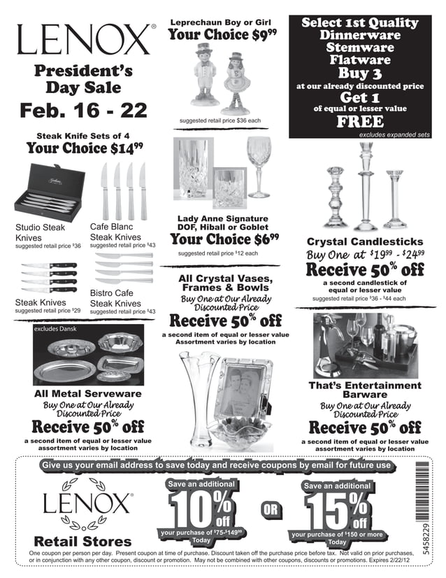 Lenox president's day | PDF