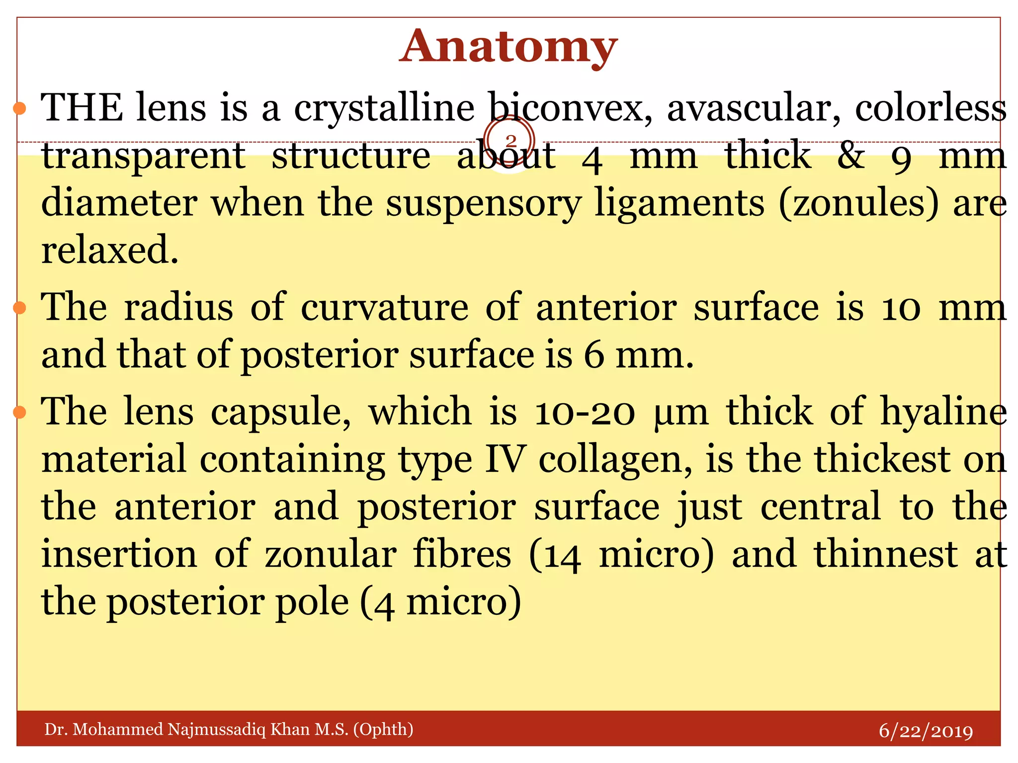 Lens & Cataract | PPTX