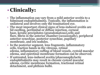 Lens Induced Uveitis | PPTX