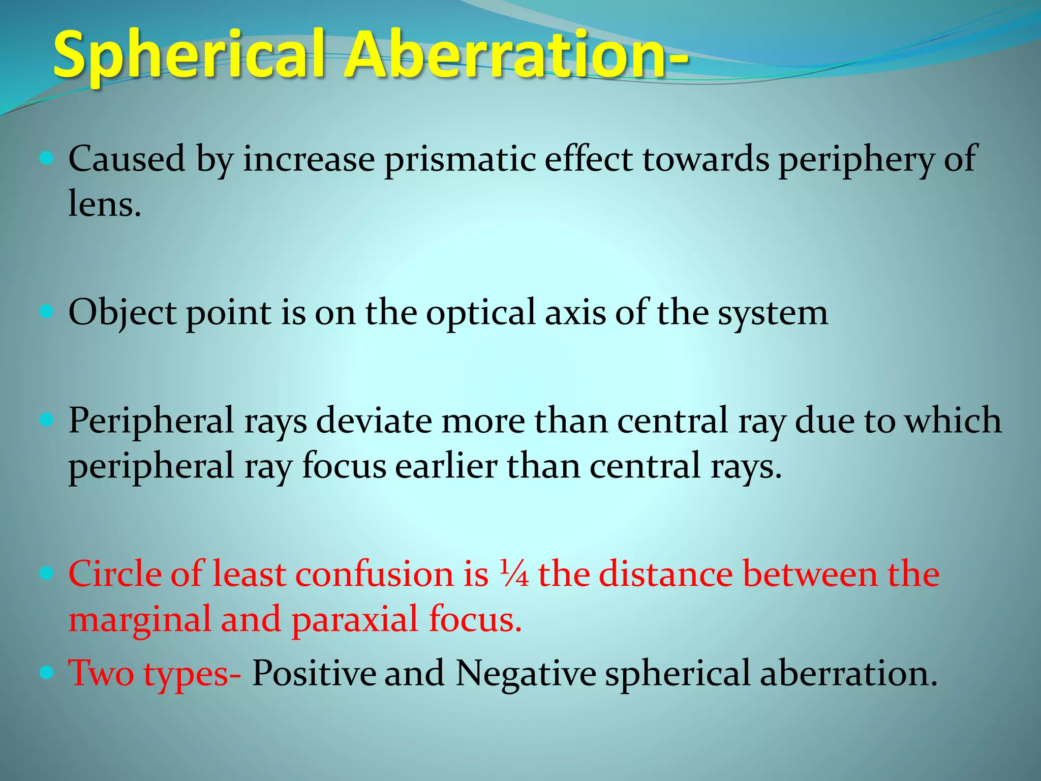 Lens aberration | PPTX
