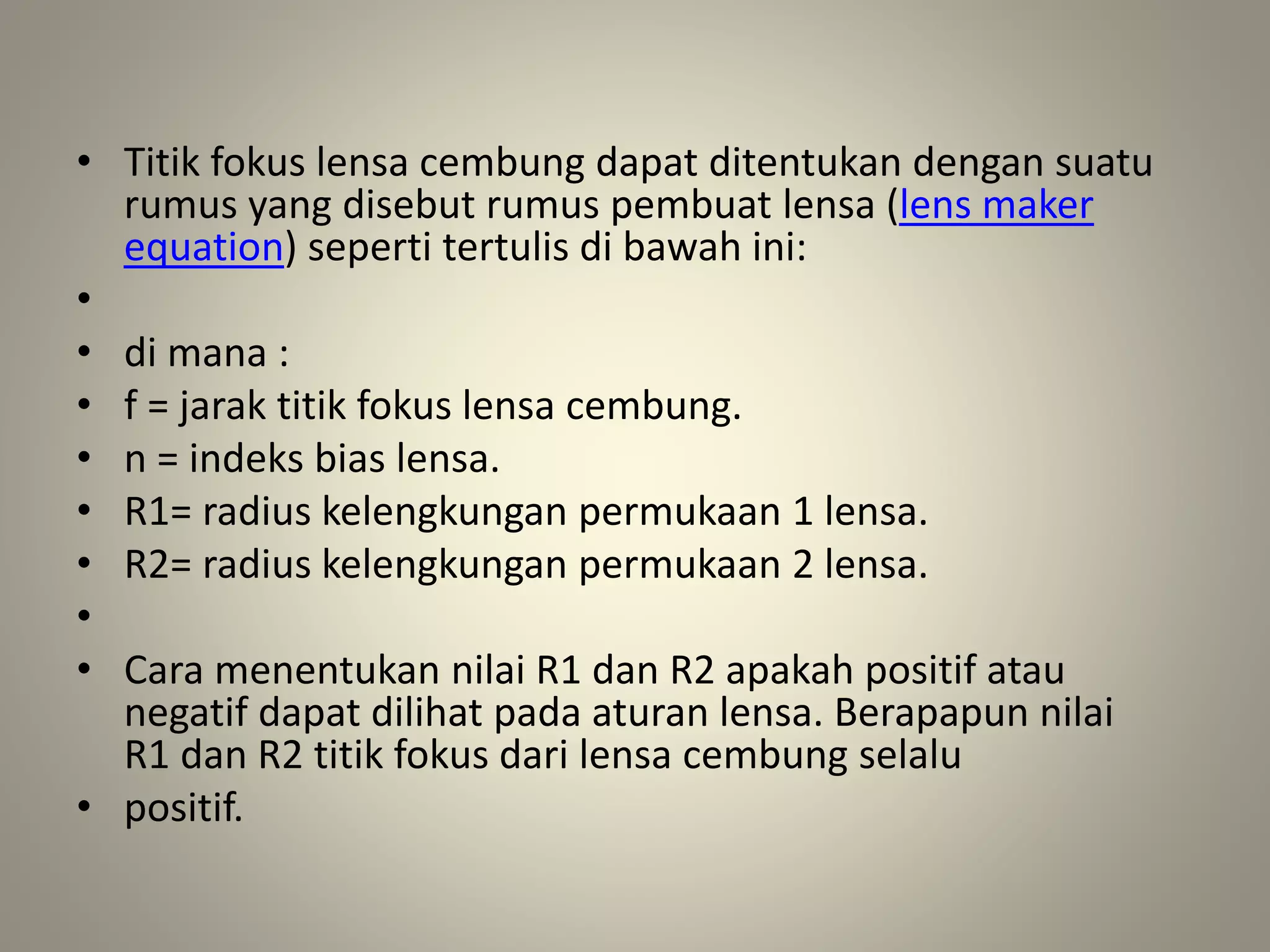 Lensa cembung dan lensa cekung | PPTX