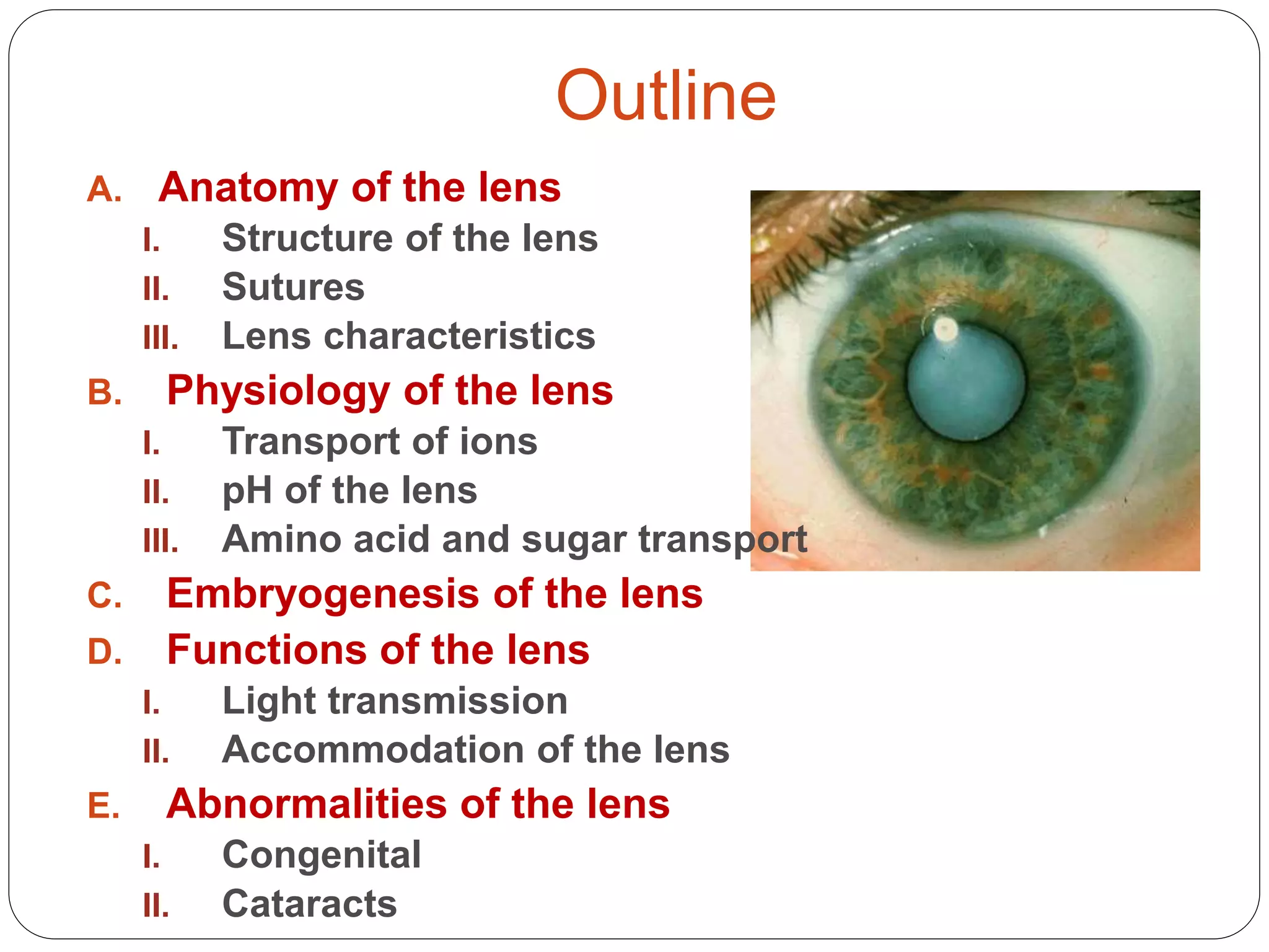 Lens and cataract | PPTX