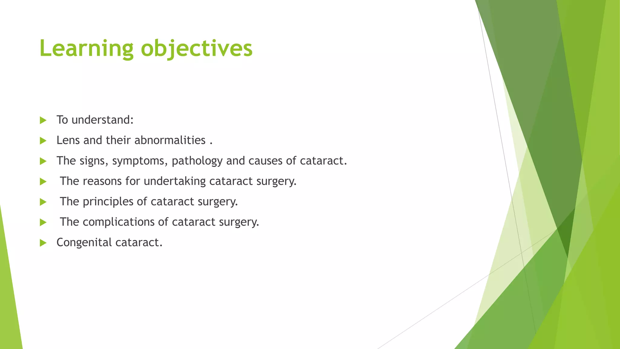 Lens and cataract | PPTX
