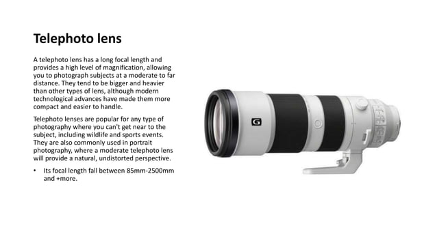 Lens and its Types | PPTX | Photography | Arts and Crafts