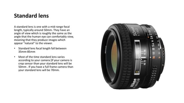 Lens and its Types | PPTX | Photography | Arts and Crafts