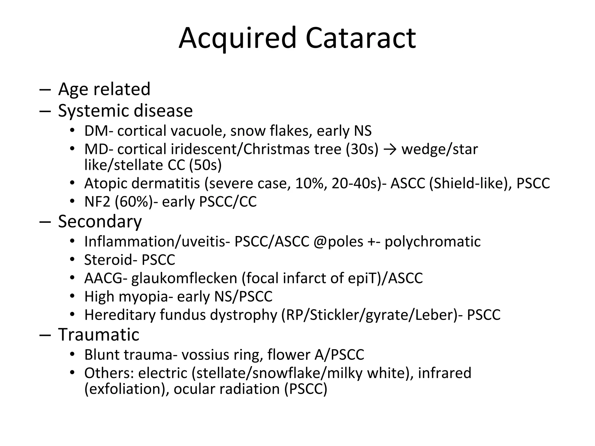 Lens & Cataract: Notes | PPTX
