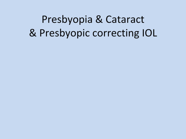 Lens & Cataract: Notes | PPT