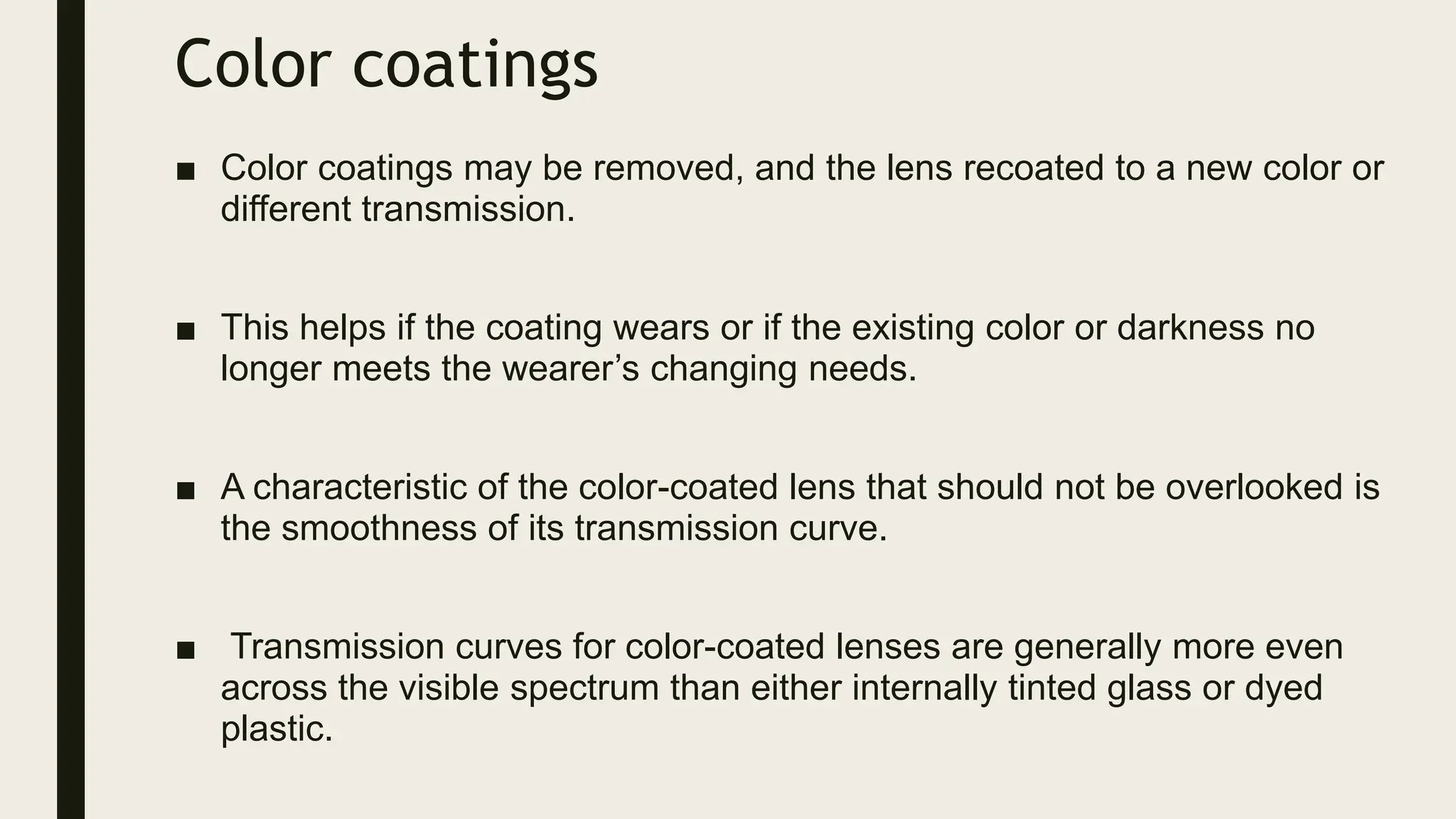 Ophthalmic Lens coatings & its types.pptx