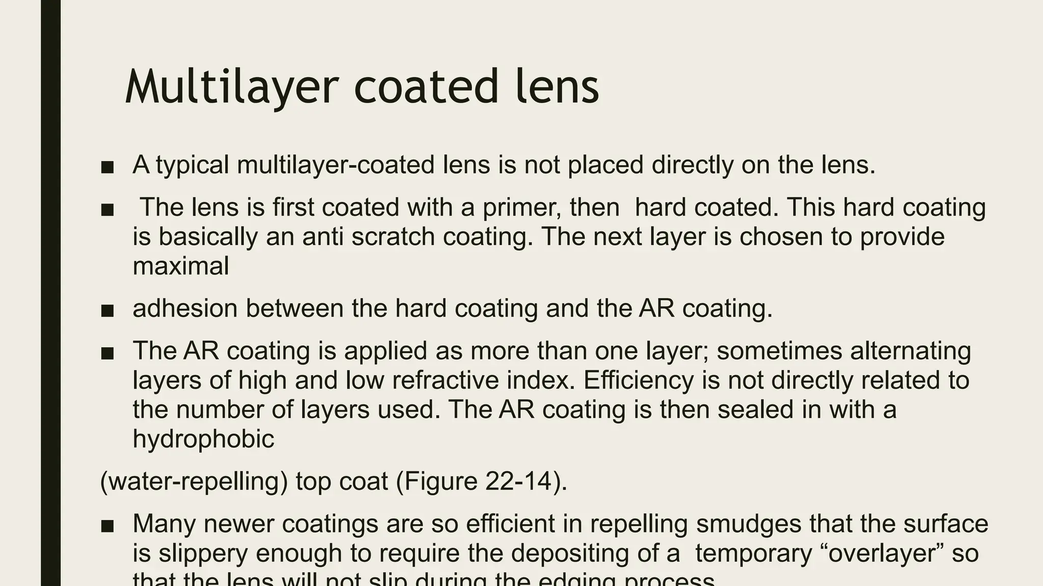 Ophthalmic Lens coatings & its types.pptx
