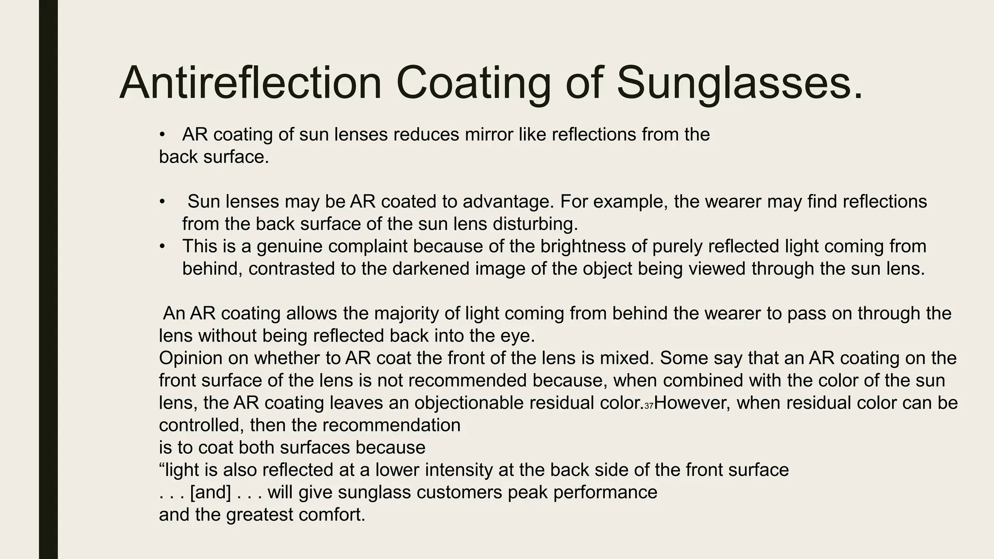 Ophthalmic Lens coatings & its types.pptx