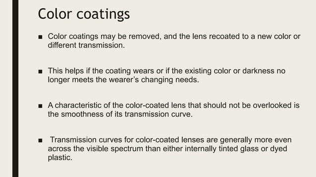 Ophthalmic Lens coatings & its types.pptx
