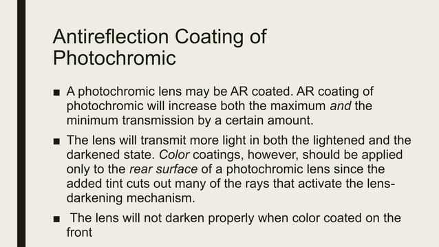 Ophthalmic Lens coatings & its types.pptx