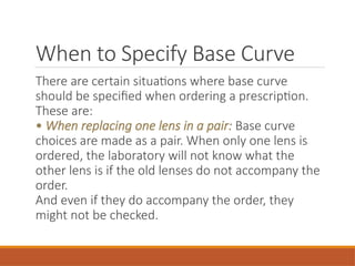 Ophthalmic Dispensing: Lens Curvature.pptx