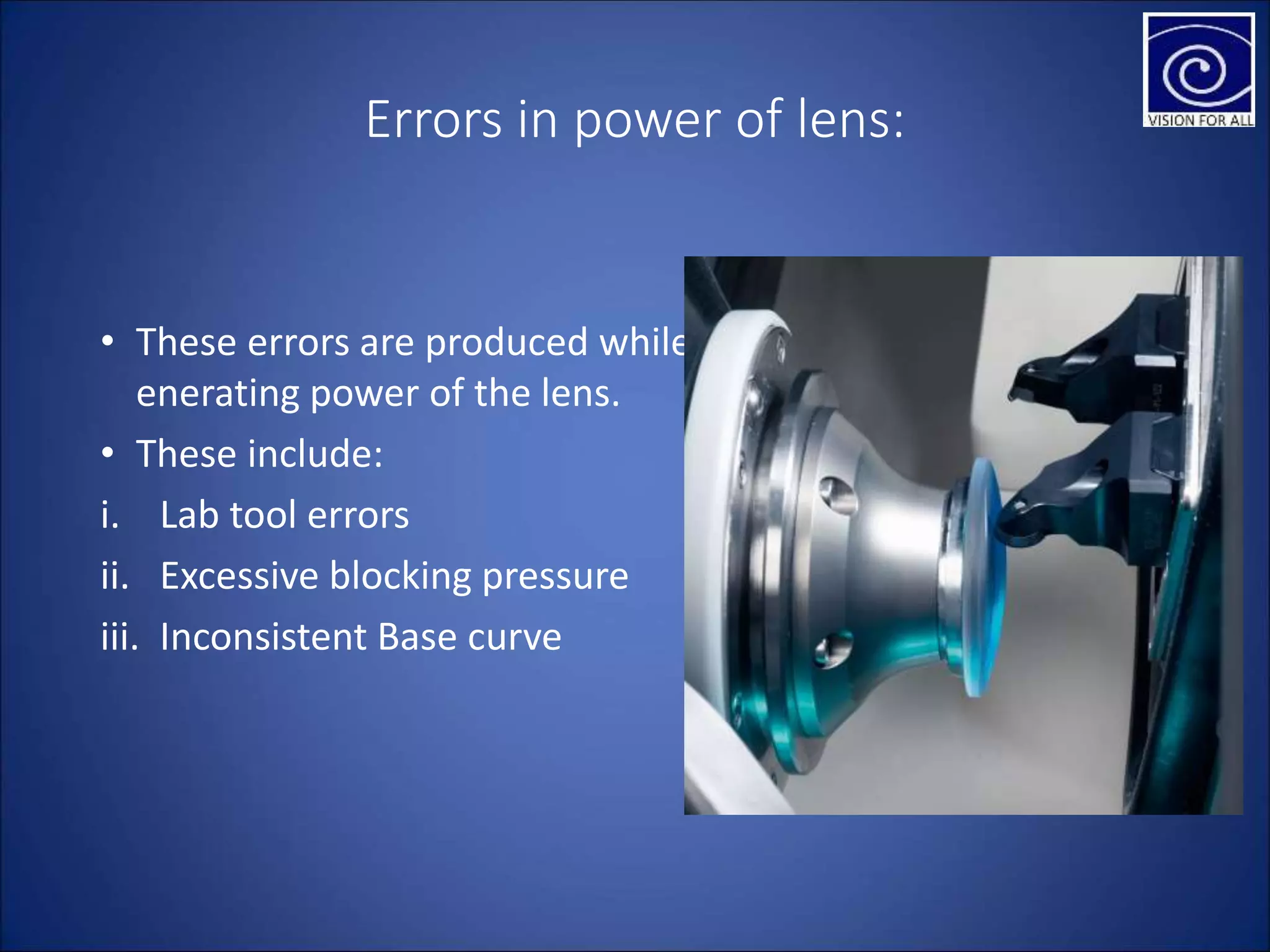 Lens defects or lens fault ppt | PPTX