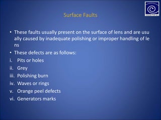 Lens defects or lens fault ppt | PPTX