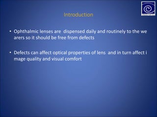 Lens defects or lens fault ppt | PPTX
