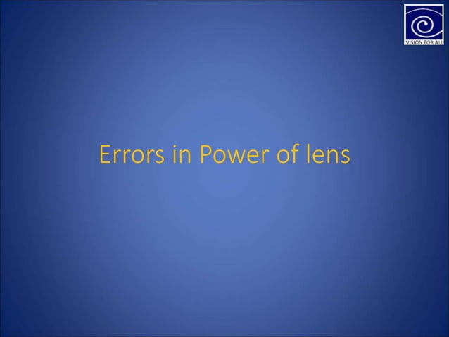 Lens defects or lens fault ppt | PPTX | Eye and Vision Conditions ...
