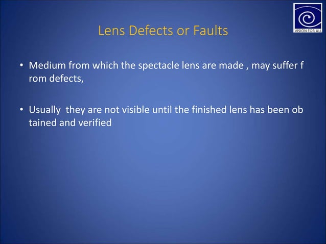 Lens defects or lens fault ppt | PPTX | Eye and Vision Conditions ...