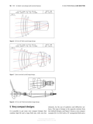 Lens designs with extreme image quality features | PDF