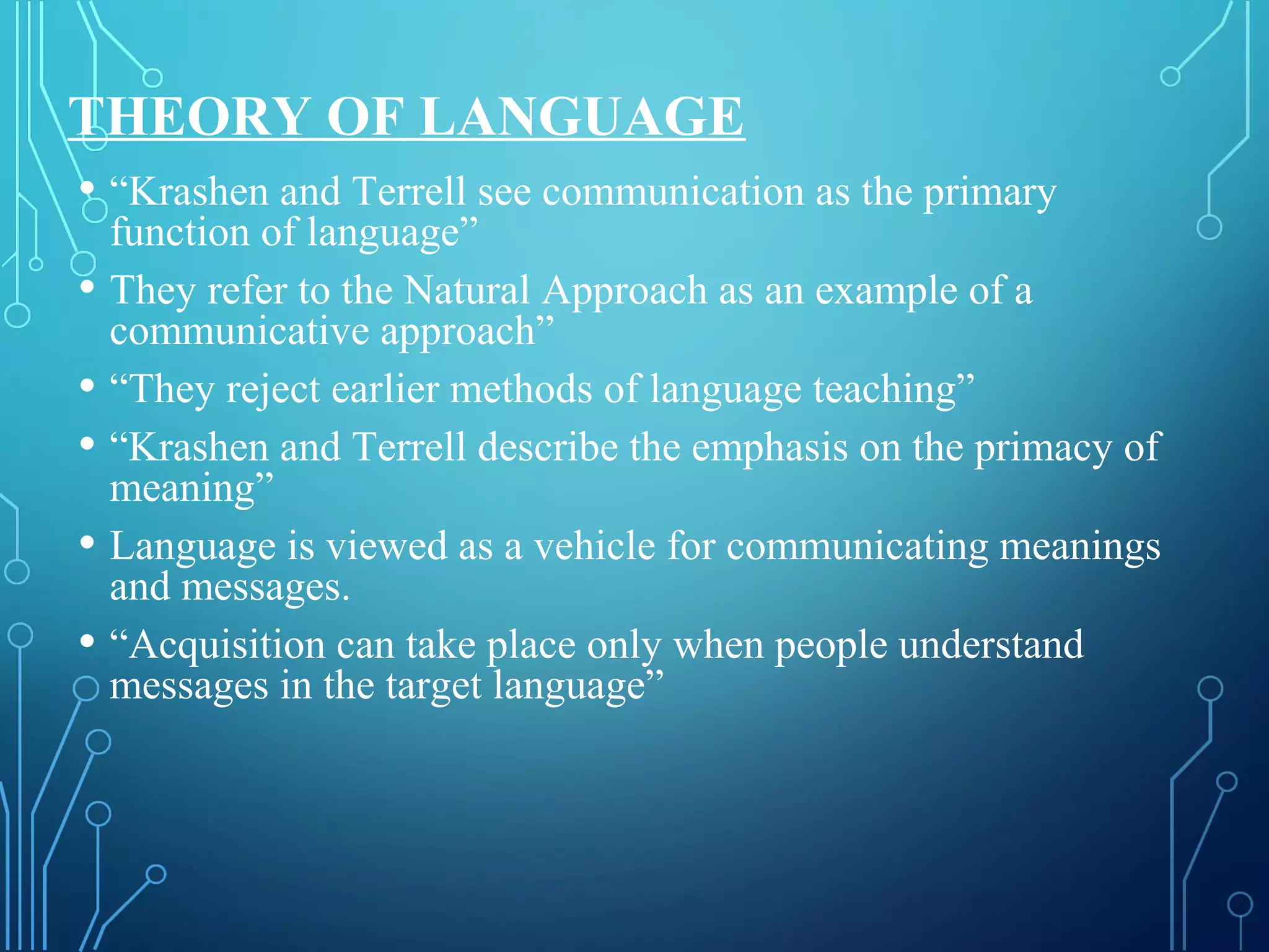 The Natural Approach | PPT