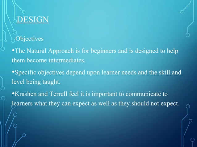 The Natural Approach | PPT