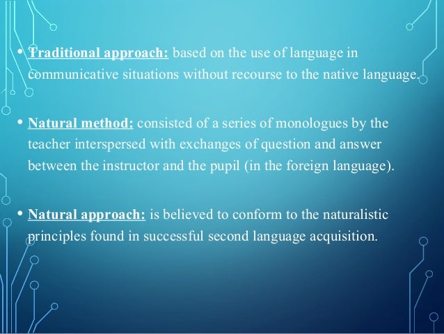 The Natural Approach