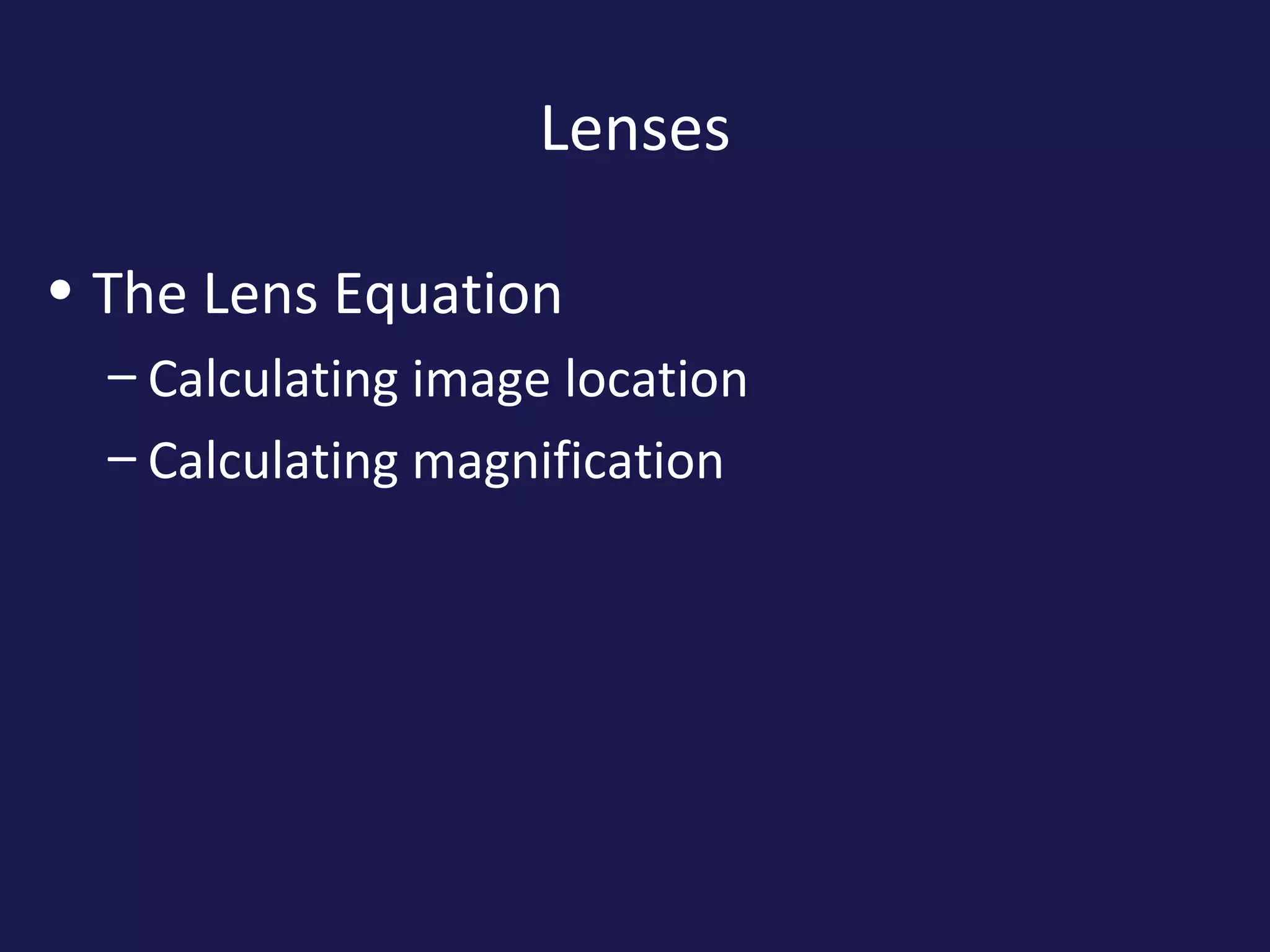 Lens equation 2013 | PPT