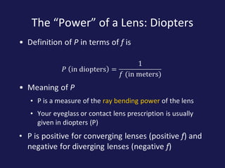 Lens equation 2013 | PPT